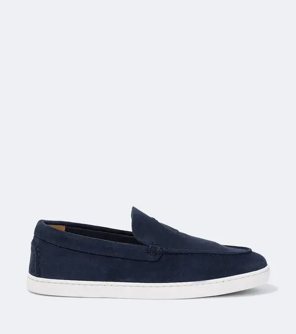 CHRISTIAN LOUBOUTIN Varsiboat Suede Loafers - Blue