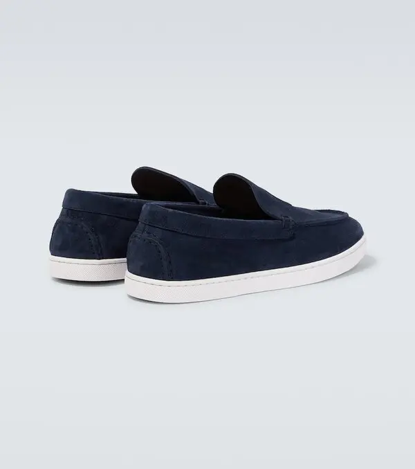 CHRISTIAN LOUBOUTIN Varsiboat Suede Loafers - Blue