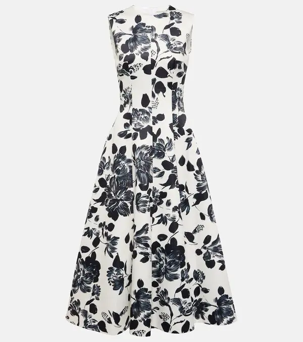 EMILIA WICKSTEAD Mara Floral Twill Midi Dress - Multicoloured