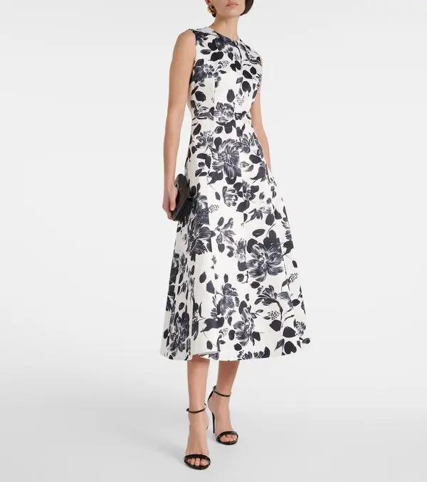 EMILIA WICKSTEAD Mara Floral Twill Midi Dress - Multicoloured