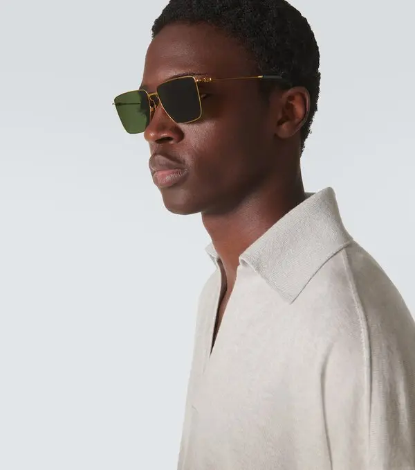 Bottega Veneta Ultrathin Rectangle Sunglasses