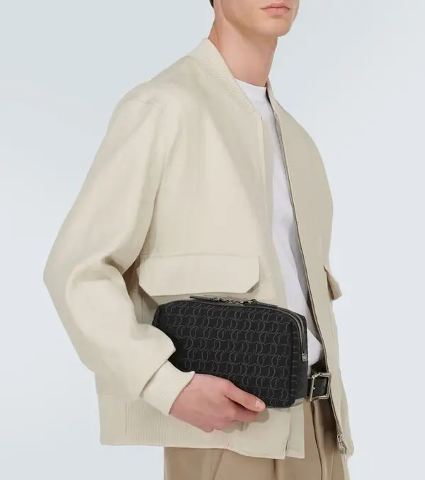 CHRISTIAN LOUBOUTIN Zip N Flap Jacquard Pouch