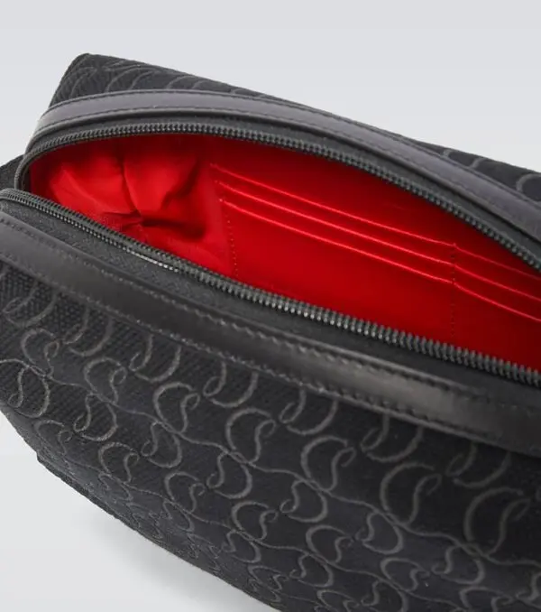 CHRISTIAN LOUBOUTIN Zip N Flap Jacquard Pouch