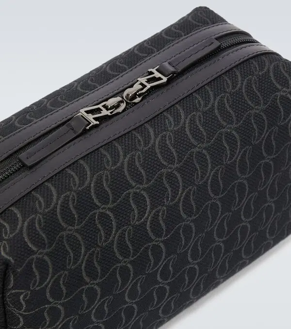CHRISTIAN LOUBOUTIN Zip N Flap Jacquard Pouch