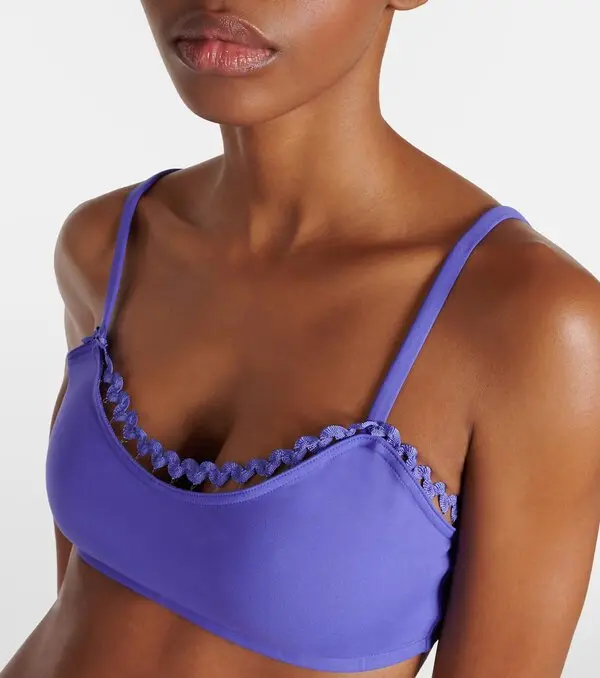 ERES Move Ricrac-trimmed Bikini Top