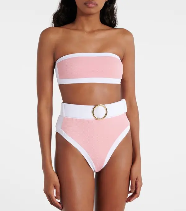 ALEXANDRA MIRO Whitney Strapless Bikini Top - Pink