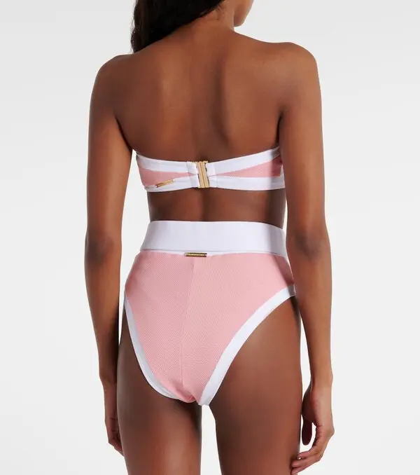 ALEXANDRA MIRO Whitney Strapless Bikini Top - Pink