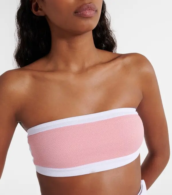 ALEXANDRA MIRO Whitney Strapless Bikini Top - Pink