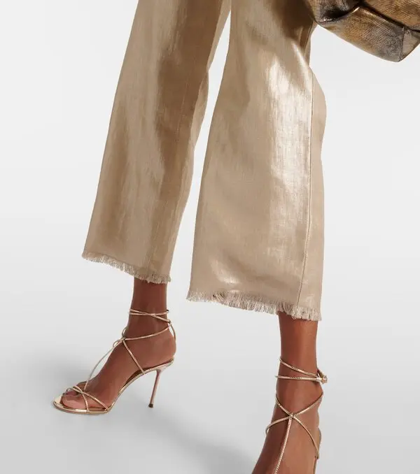 Max Mara High-rise Cropped Wide-leg Linen Pants