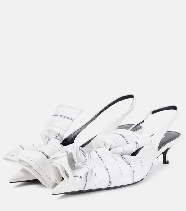 Balenciaga Knife 40 Leather Slingback Pumps