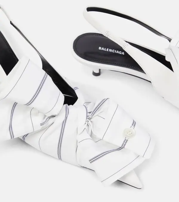 Balenciaga Knife 40 Leather Slingback Pumps