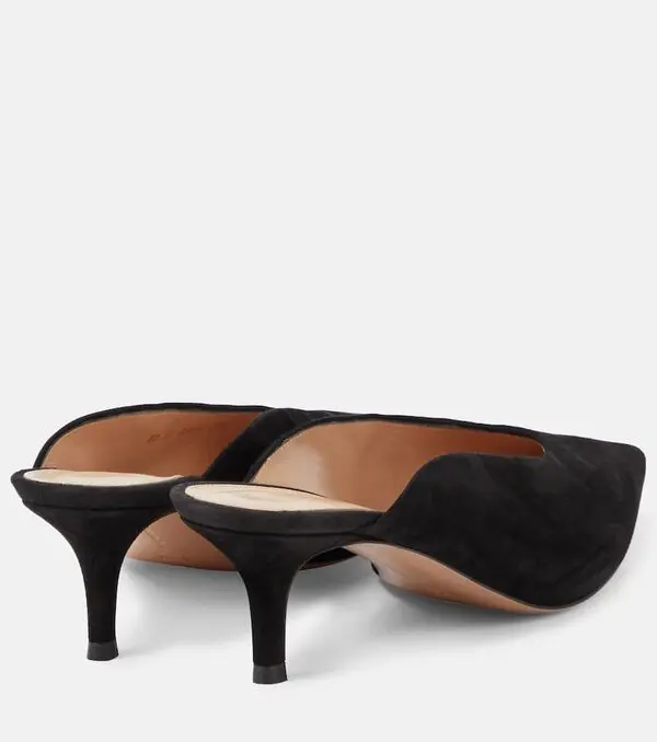 GIANVITO ROSSI Suede Mules - Black