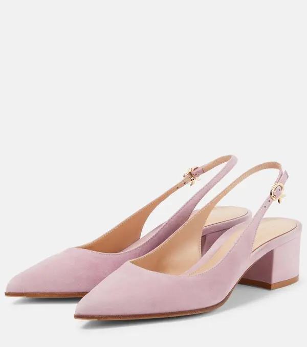 GIANVITO ROSSI Piper 45 Slingback Pumps - Pink