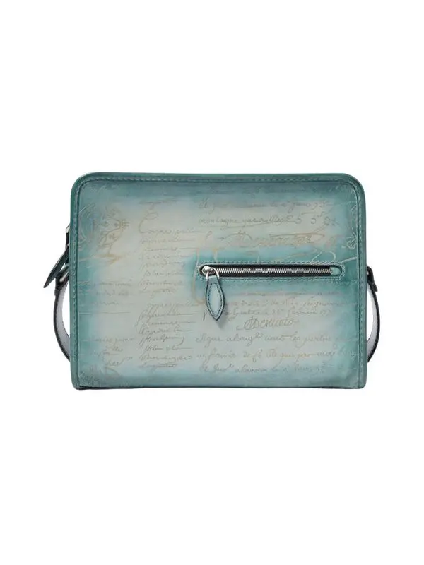 Berluti Journalier Scritto Leather Messenger Bag
