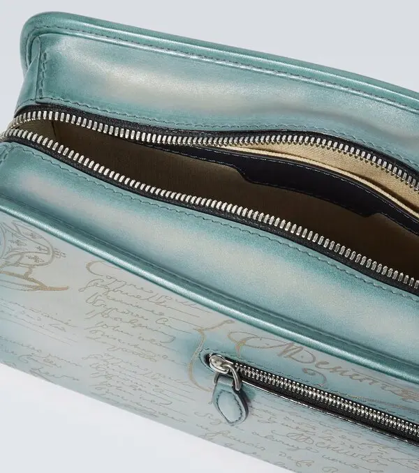 Berluti Journalier Scritto Leather Messenger Bag