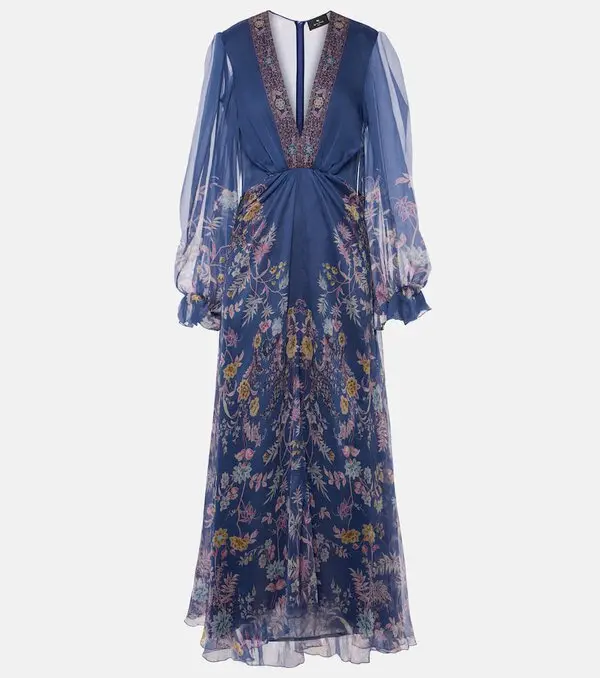 Etro Printed Silk Gown - Multicoloured