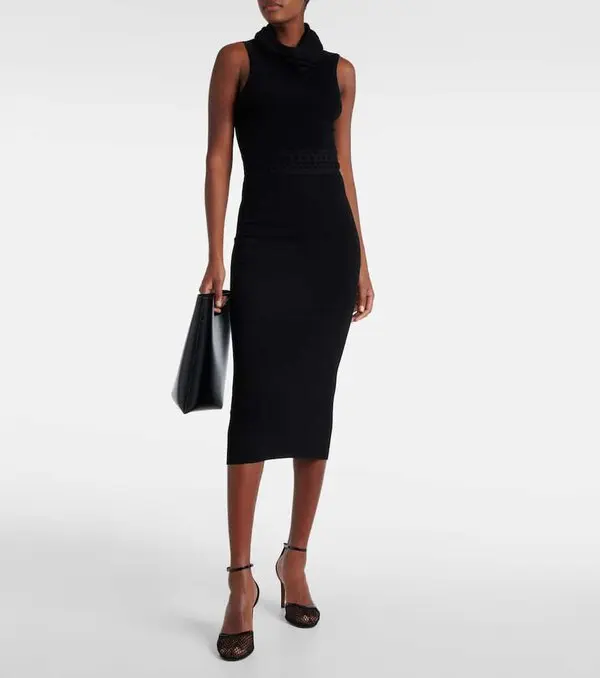 Alaïa Hooded Crop Top - Black
