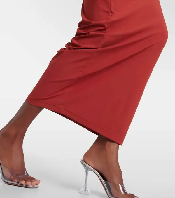 Christopher Esber Crystal Orbit Gathered Cutout Maxi Dress