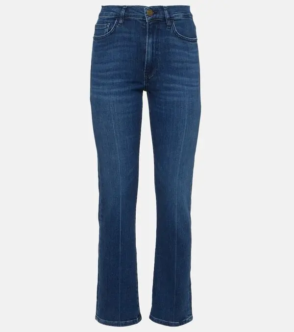 FRAME Le High Straight Mid-rise Jeans - Blue
