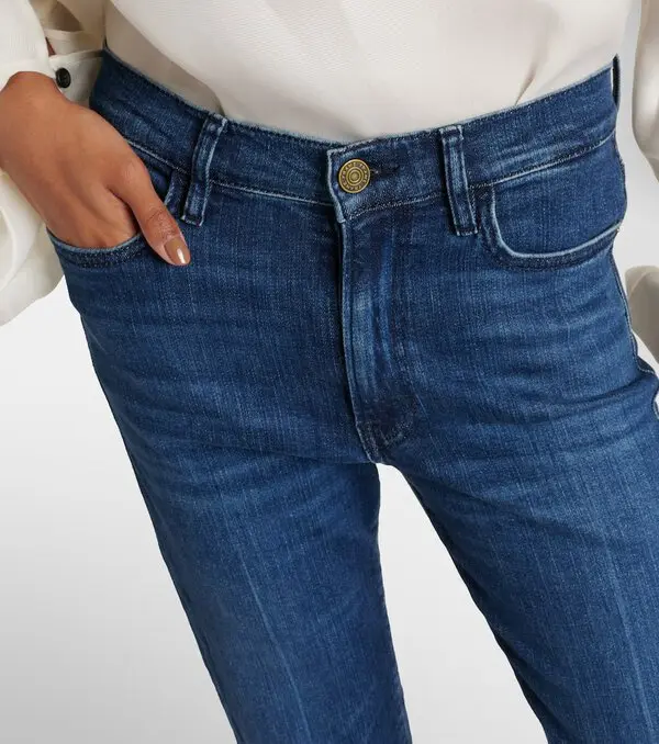 FRAME Le High Straight Mid-rise Jeans - Blue