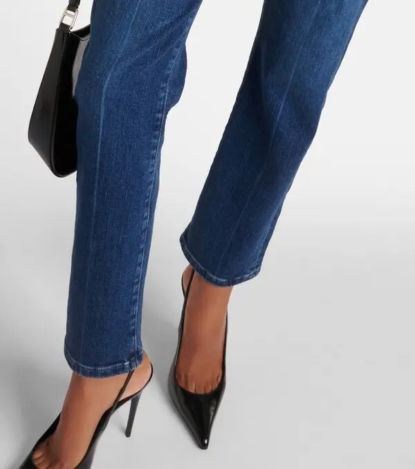 FRAME Le High Straight Mid-rise Jeans - Blue