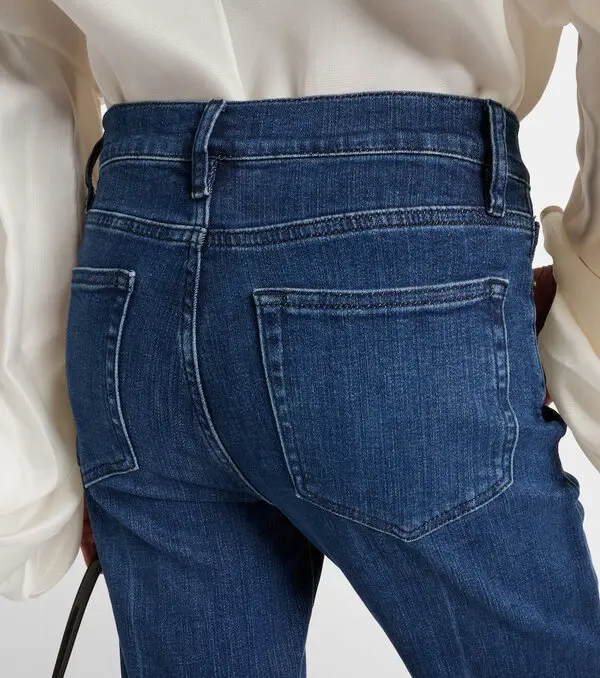 FRAME Le High Straight Mid-rise Jeans - Blue
