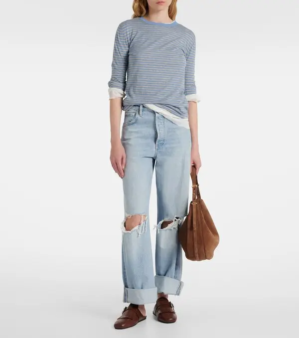 Citizens Of Humanity Ayla Distressed Mid-rise Wide-leg Jeans