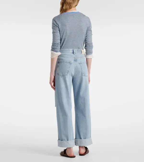 Citizens Of Humanity Ayla Distressed Mid-rise Wide-leg Jeans