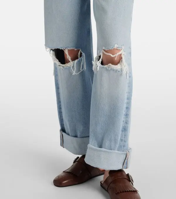 Citizens Of Humanity Ayla Distressed Mid-rise Wide-leg Jeans