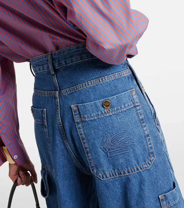 Etro High-rise Wide-leg Jeans - Grey