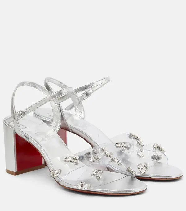 CHRISTIAN LOUBOUTIN Queenie Sandals - Silver