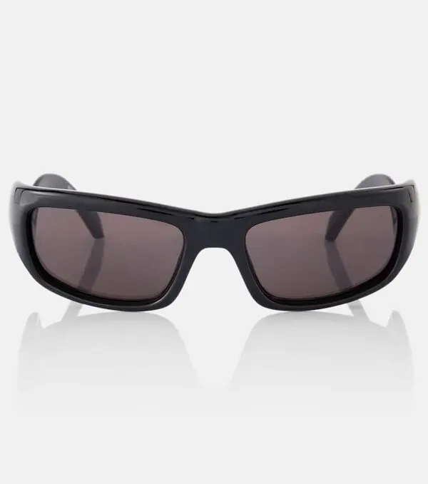 Balenciaga Hamptons Rectangle Sunglasses - Black