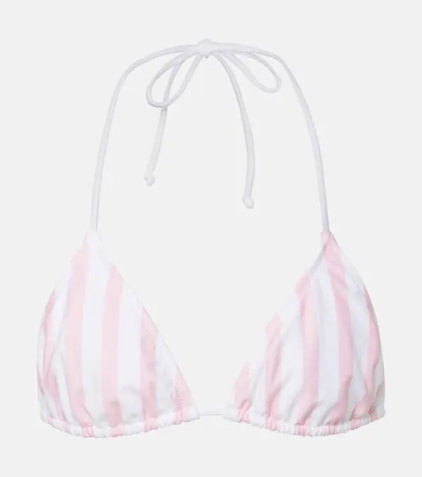 BANANHOT Striped Bikini Top - White