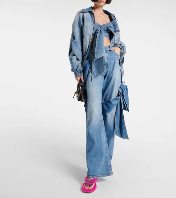 Blumarine Butterfly Faux Fur Sandals In Pink - 50% Off | Editorialist
