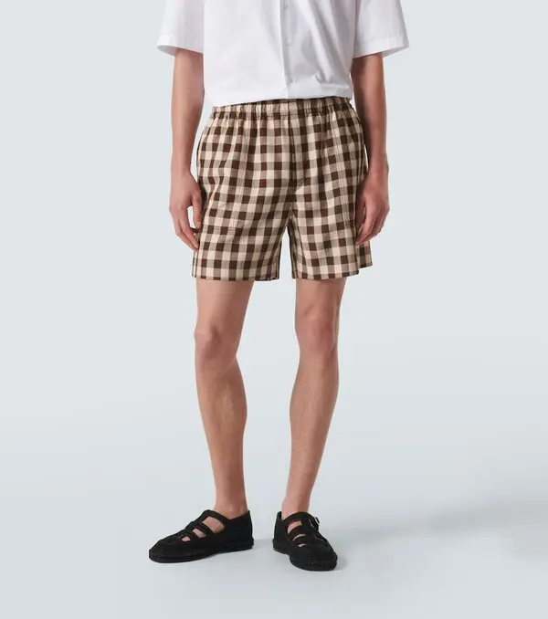 BODE Gilbert Check Shorts - Brown