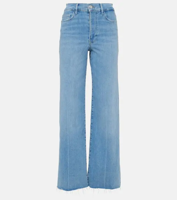 FRAME Le Slim Palazzo High-rise Wide-leg Jeans - Blue