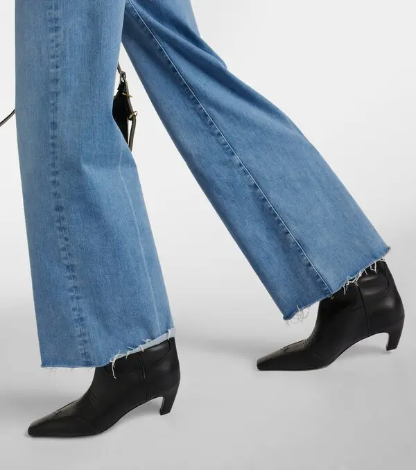 FRAME Le Slim Palazzo High-rise Wide-leg Jeans - Blue