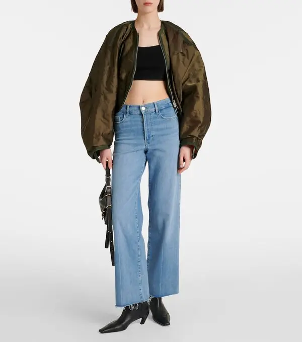 FRAME Le Slim Palazzo High-rise Wide-leg Jeans - Blue