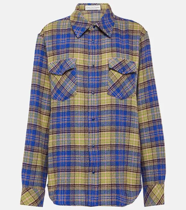 GOD'S TRUE CASHMERE Tartan Cashmere Shirt - Multicoloured