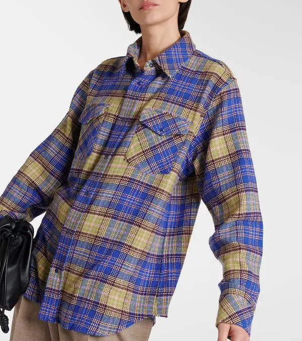 GOD'S TRUE CASHMERE Tartan Cashmere Shirt - Multicoloured