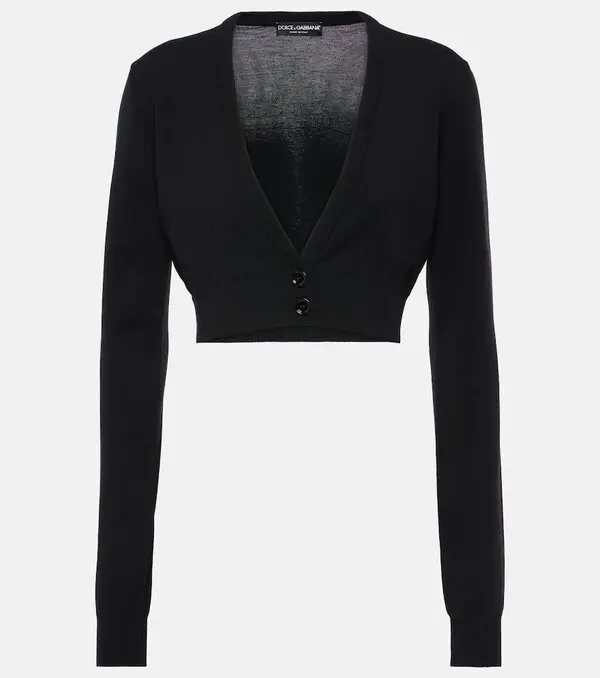 Dolce & Gabbana Cropped Virgin Wool Cardigan
