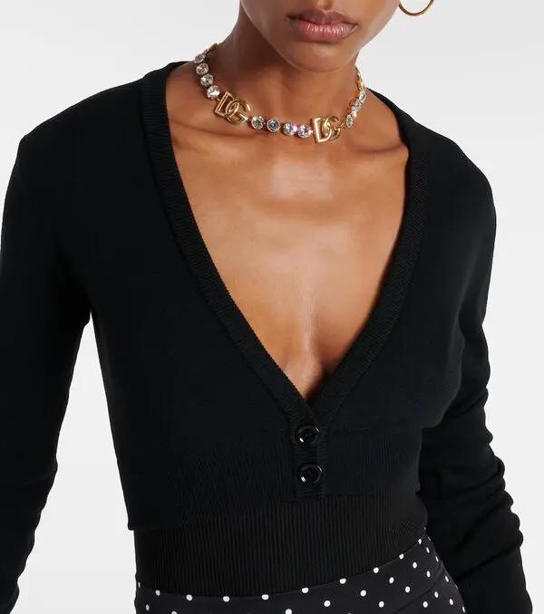 Dolce & Gabbana Cropped Virgin Wool Cardigan