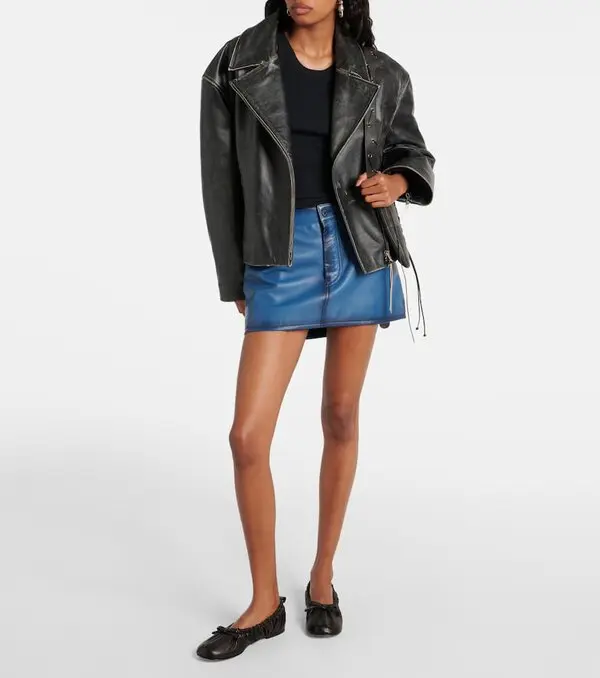 Acne Studios Bow-detail Leather Ballerinas