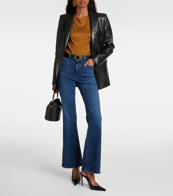 FRAME Le Easy Flare High-rise Jeans