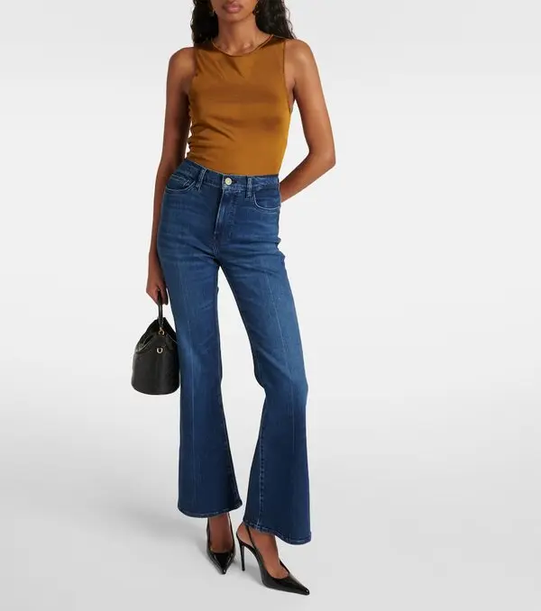 FRAME Le Easy Flare High-rise Jeans