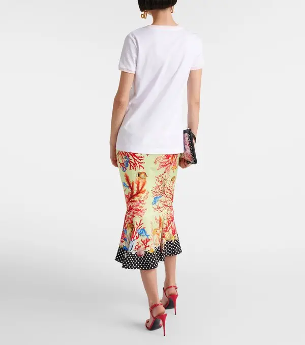 Dolce & Gabbana Capri Printed Cotton Jersey T-shirt