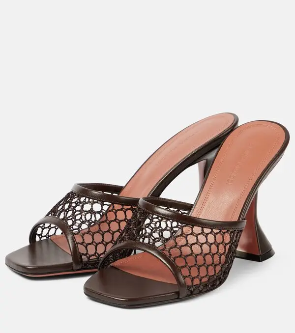 Amina Muaddi Lupita 95 Mesh Mules