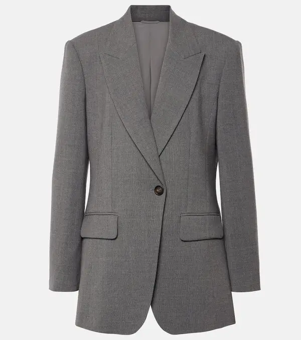 Brunello Cucinelli Wool Blazer - Grey