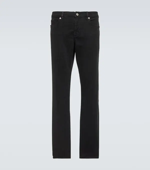 FRAME L'homme Mid-rise Slim Jeans - Black