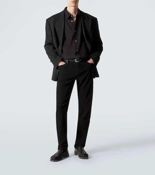 FRAME L'homme Mid-rise Slim Jeans - Black